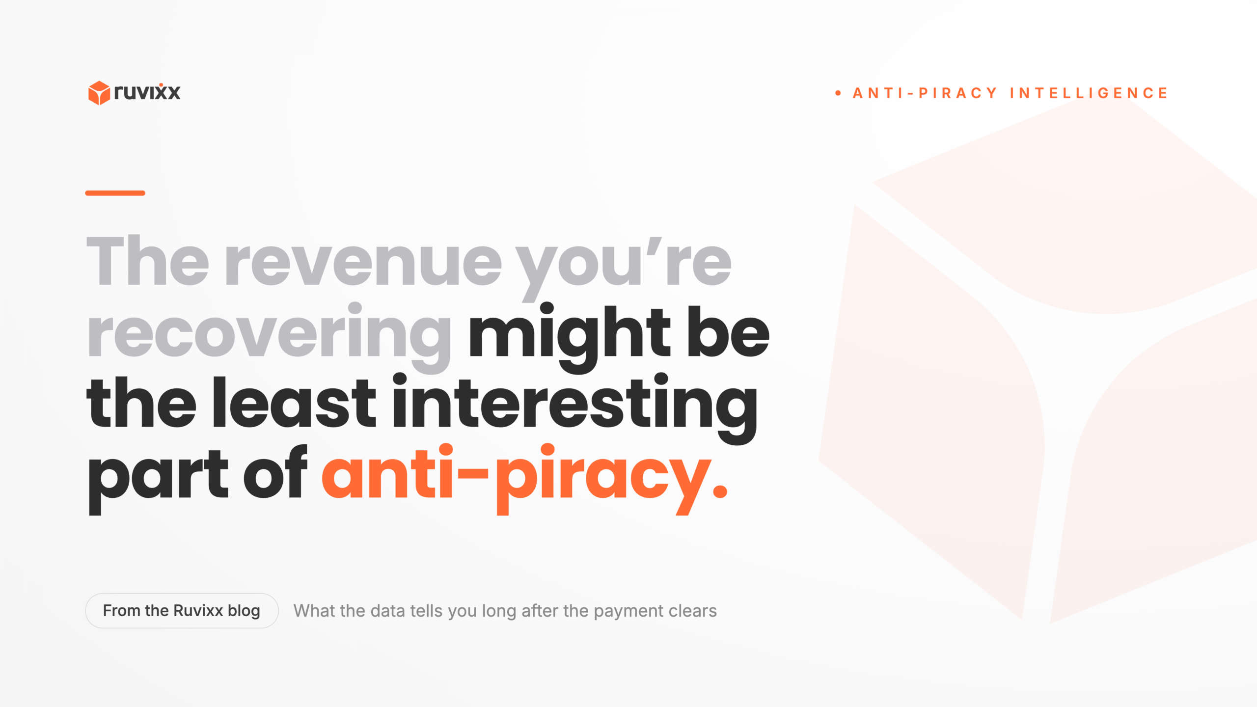 The revenue you are recovering might be the least interesting part of ...